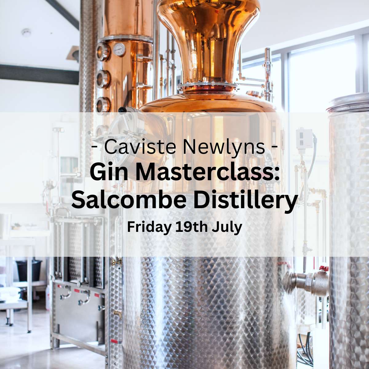 Gin Masterclass with Salcombe Distillery - Friday 19th July | Caviste Wine